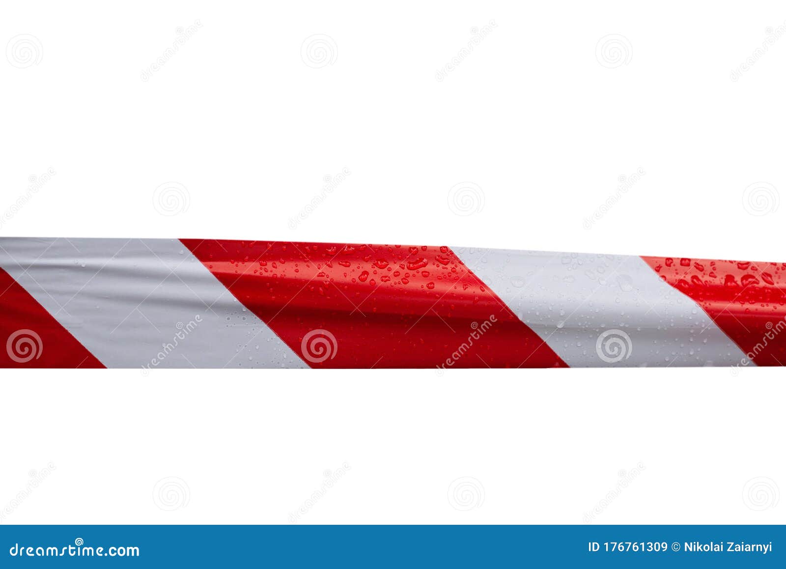 Red Safety Line Isolated on White Stock Image - Image of iron, pattern ...