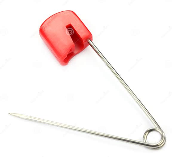 Red safety pin stock image. Image of shadow, background - 22134469