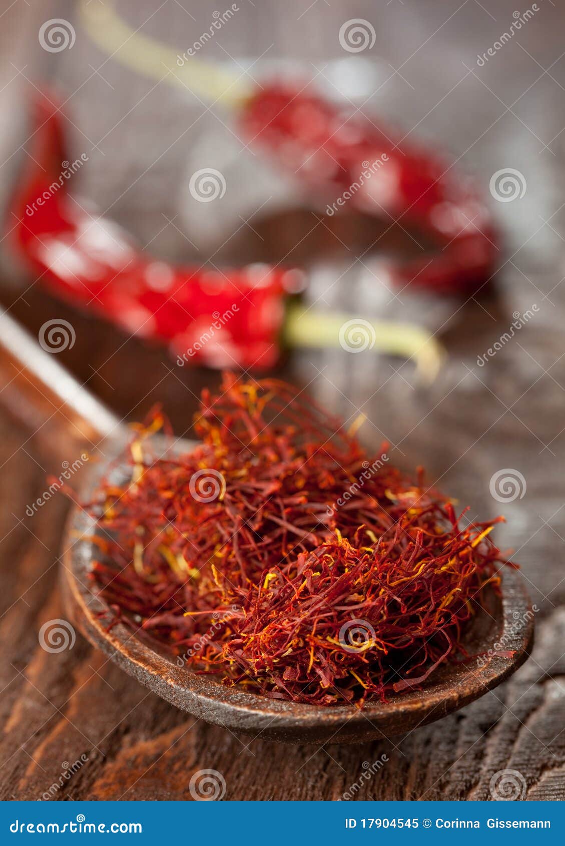 Red saffron stock image. Image of wood, ingredient, closeup - 17904545