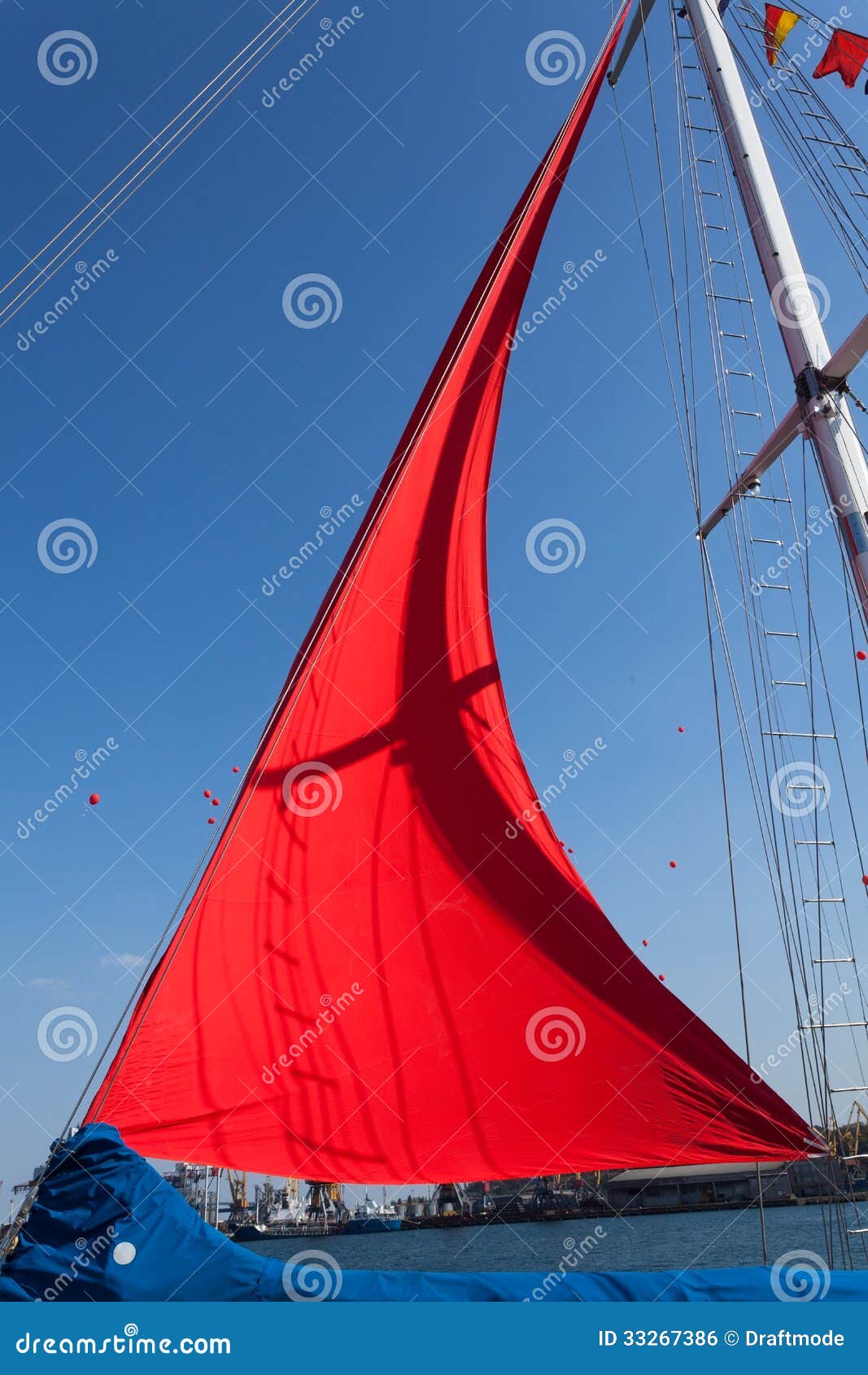 Red sail stock photo. Image of traveller, wind, holiday - 33267386