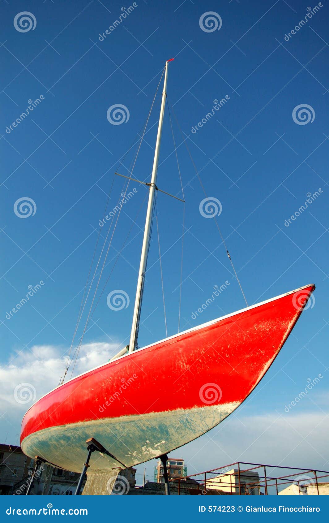 Red sailboat stock image. Image of sailboat, nature, sail - 574223