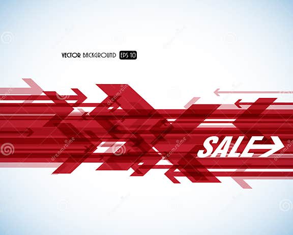 Red sale arrows. stock vector. Illustration of abstract - 19521433