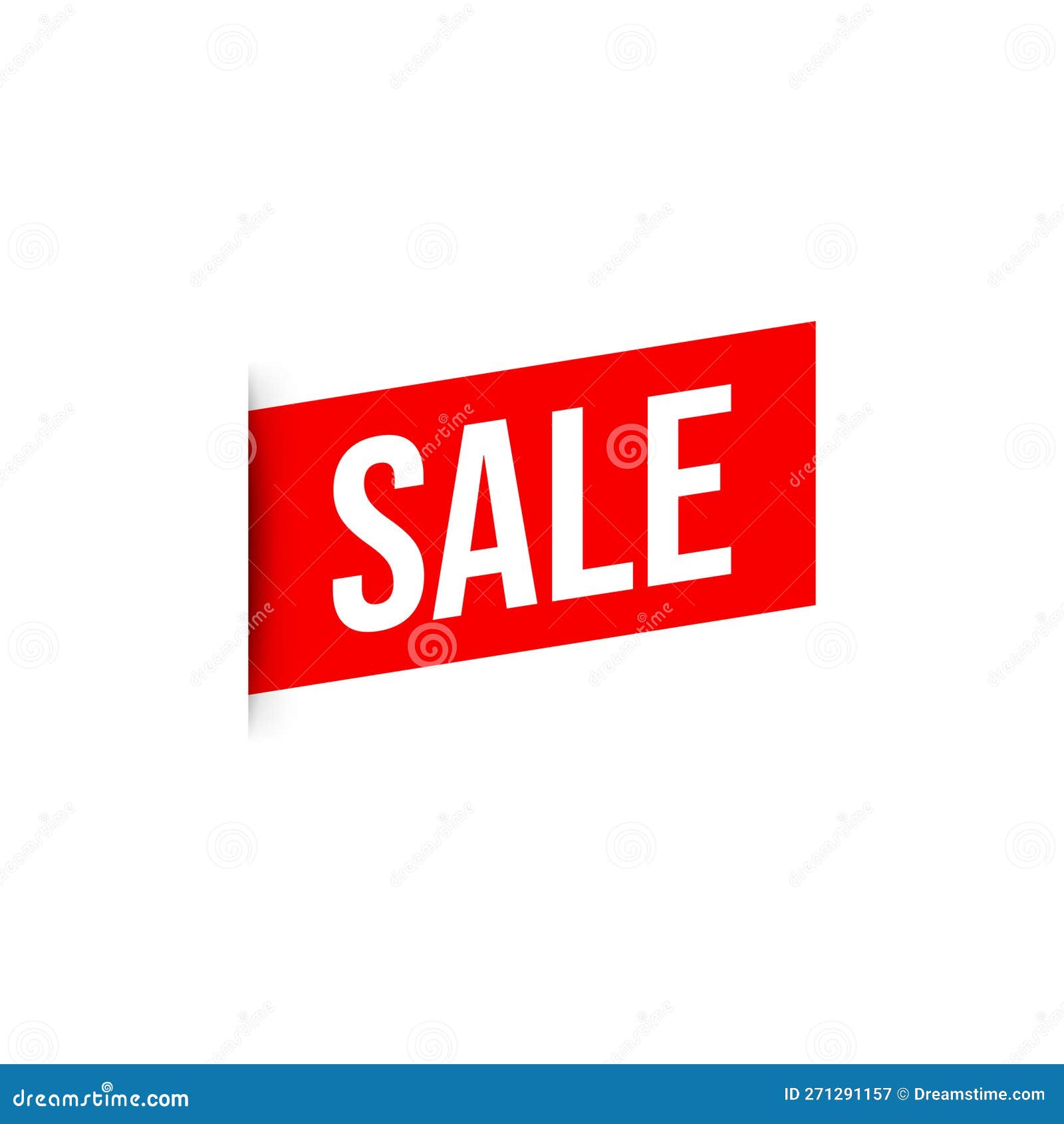 Red Sale Label Tag. Realistic Shadow Stock Vector - Illustration of ...