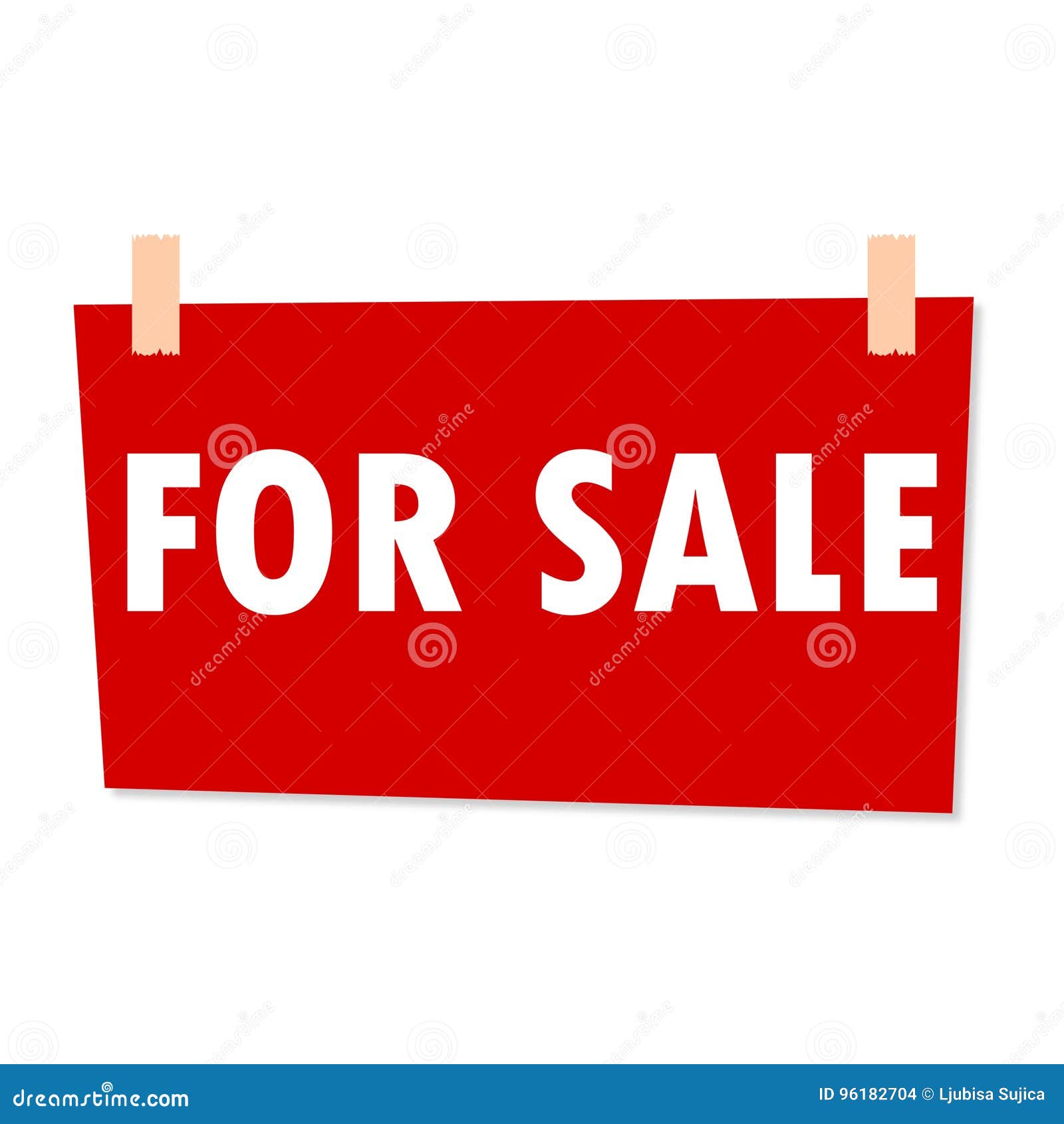 Red for Sale Sign - Illustration Stock Vector - Illustration of ...
