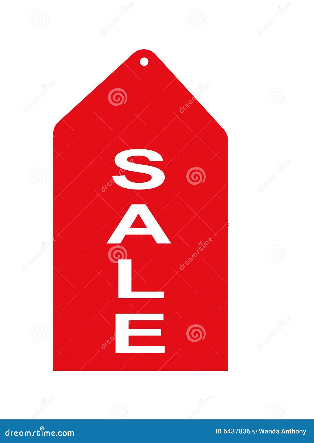 Red Sale Tag stock illustration. Illustration of savings - 6437836