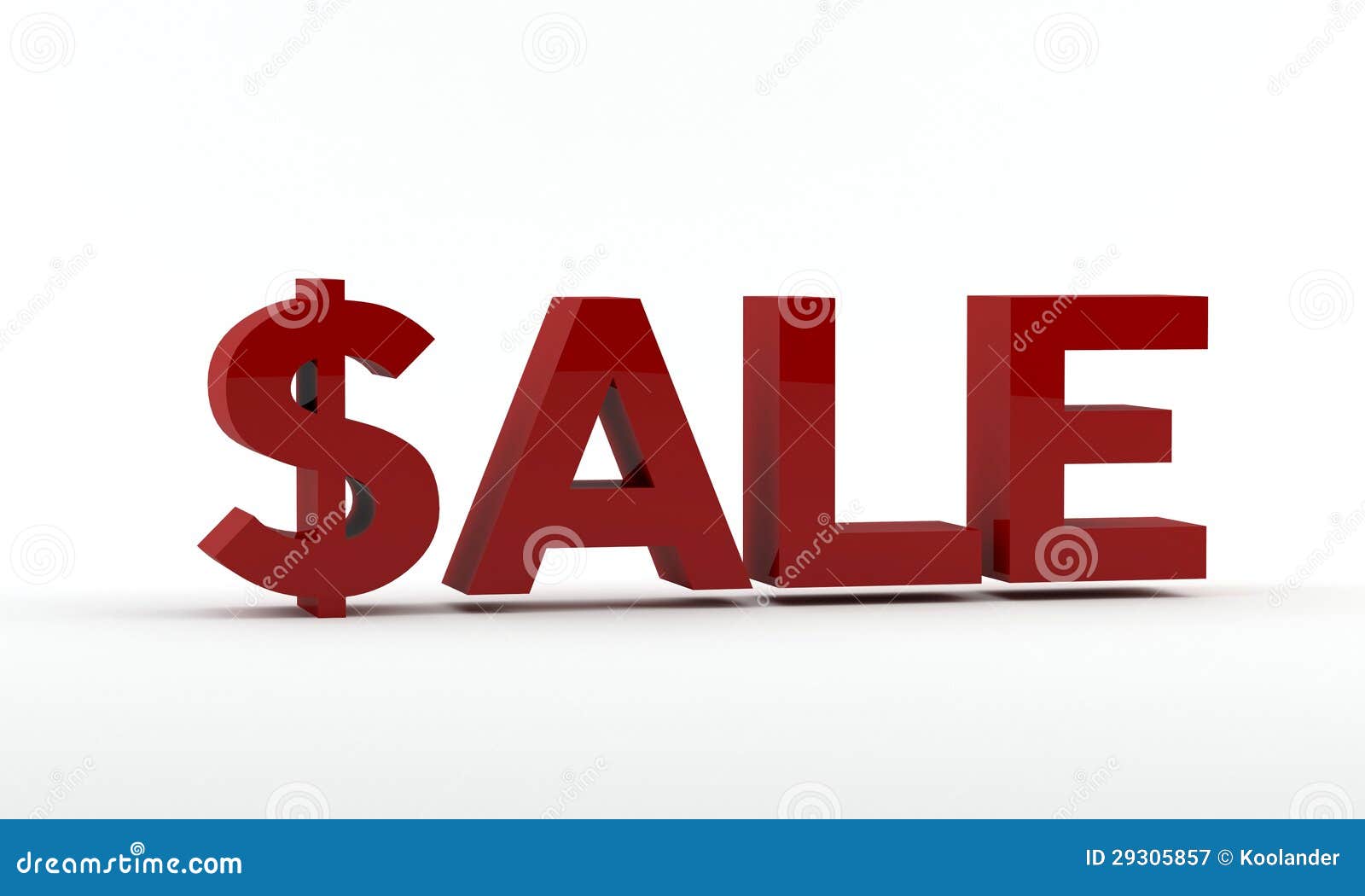 Red Sale Text in 3D - Dollar Sign Stock Illustration - Illustration of ...