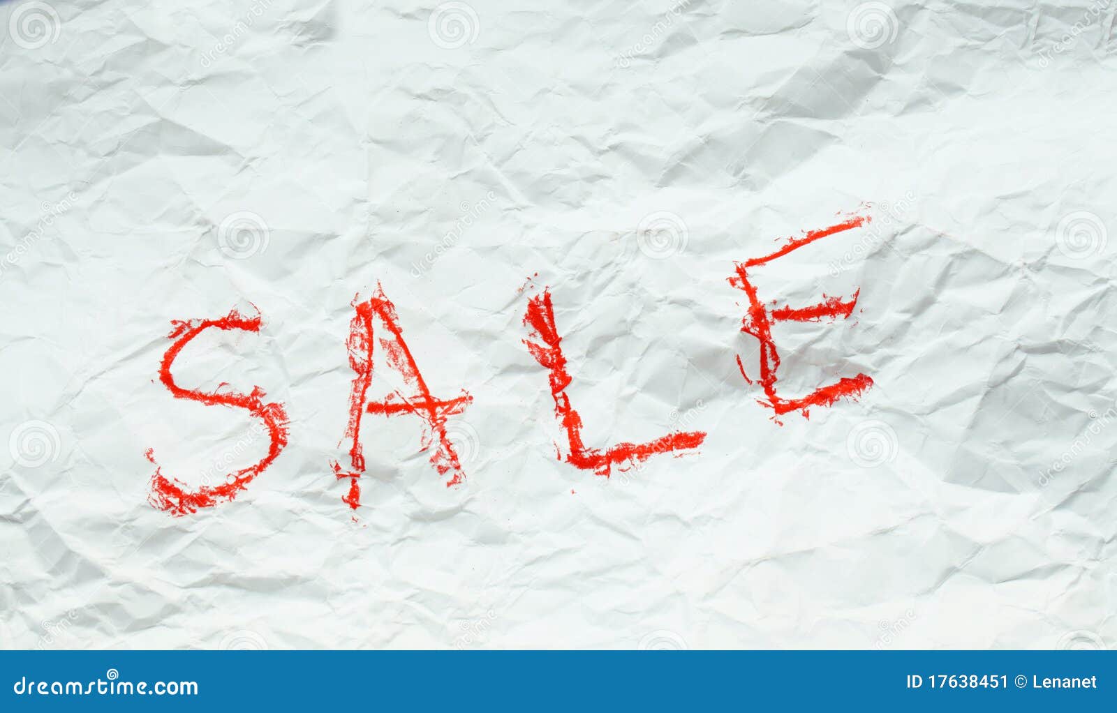 Red Sale Word on White Paper Stock Illustration - Illustration of ...