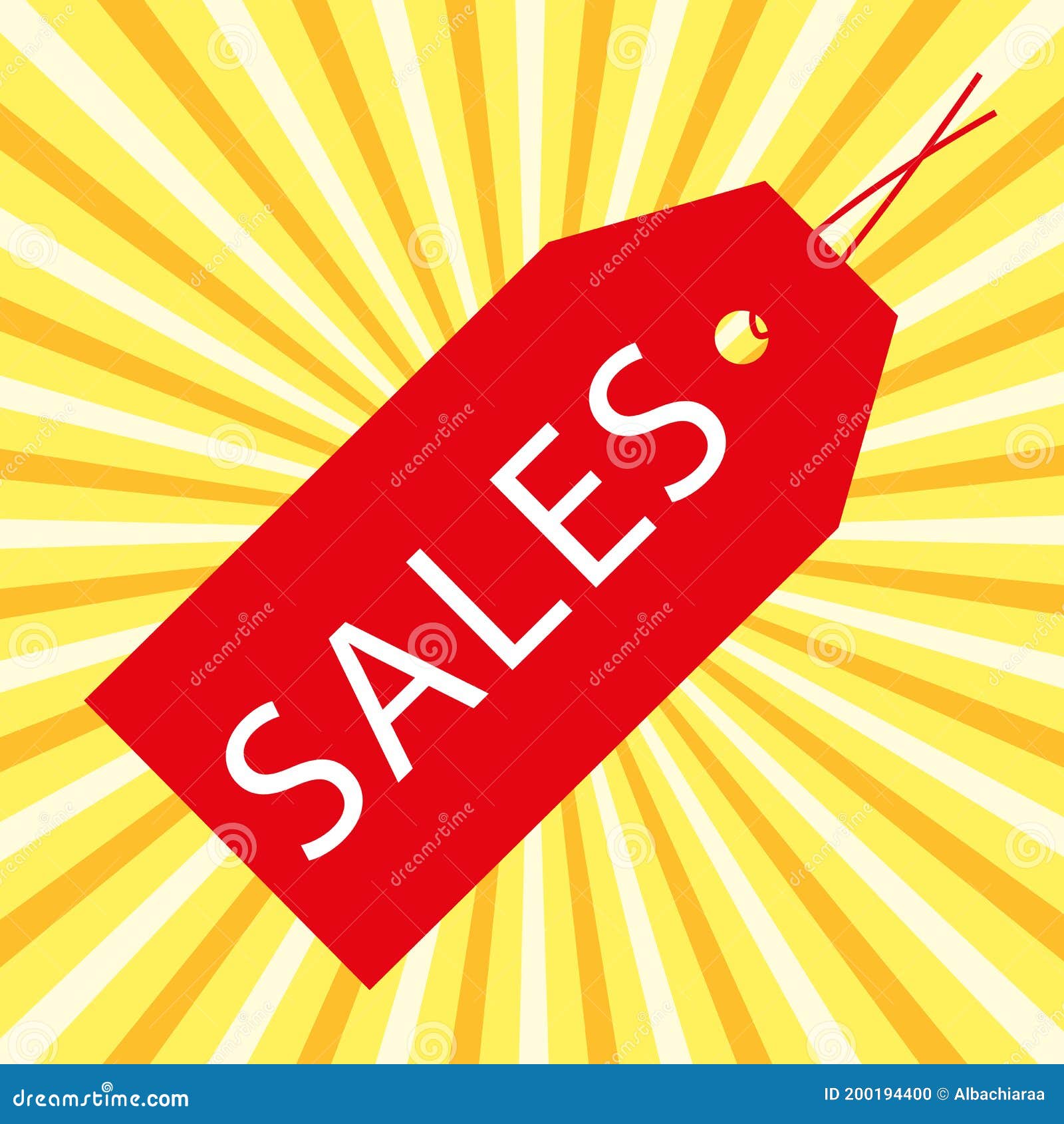 Red Sales Banner on a Sunburst Vector Background. Stock Vector ...