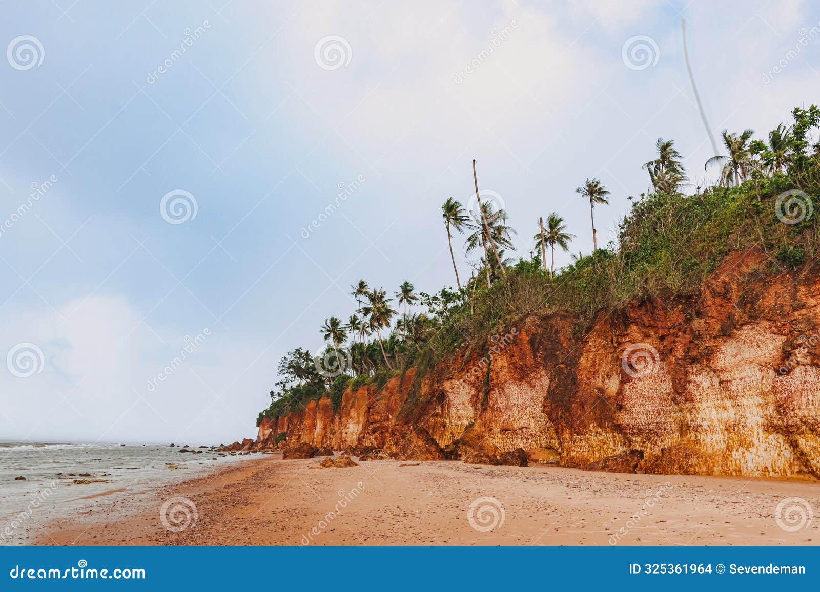 Red Sand Cliff Beach in Chumphon, Thailand. Stock Photo - Image of ...