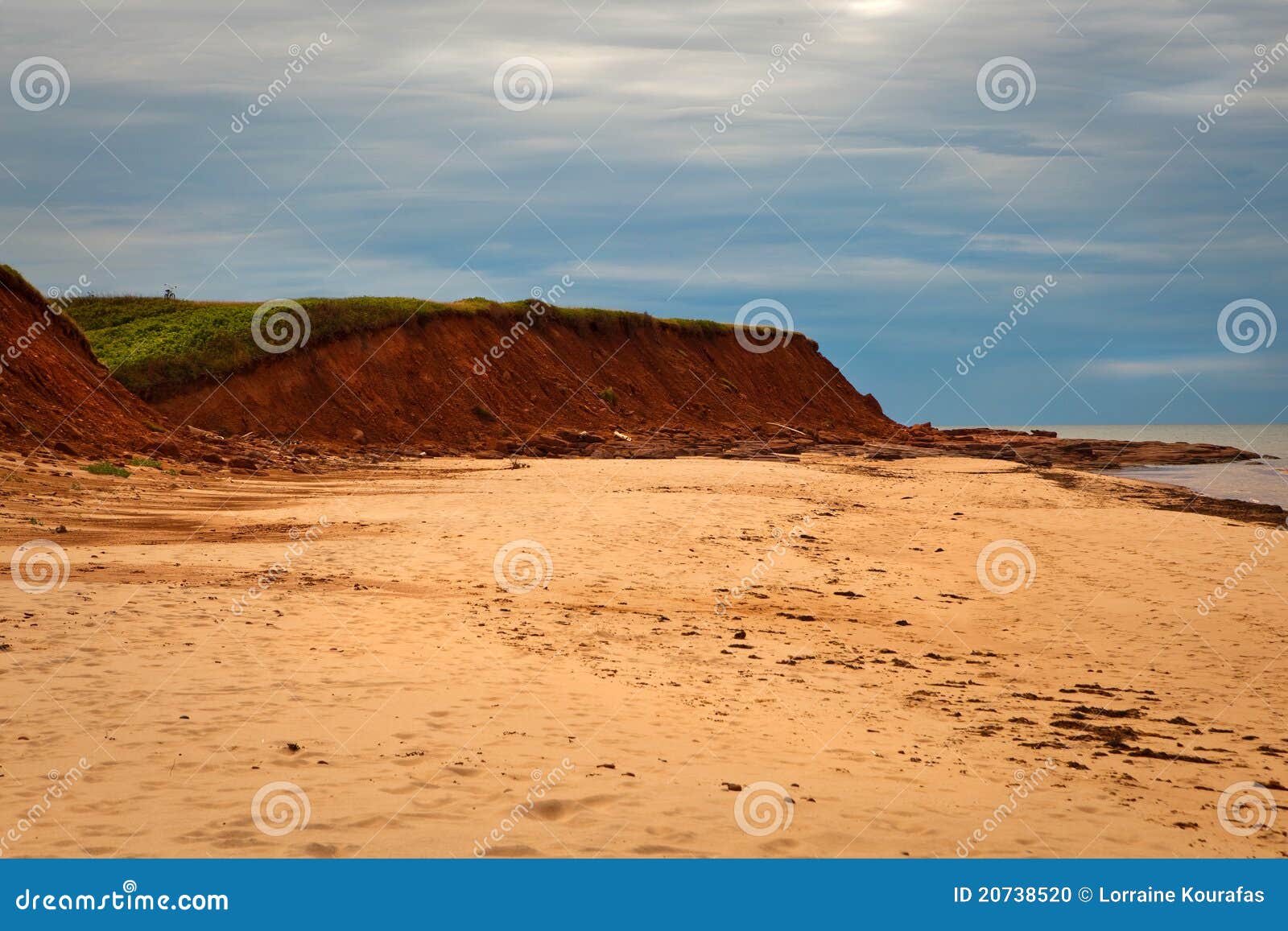 Red Sand Cliff of Prince Edward Island, Canada Stock Photo - Image of ...