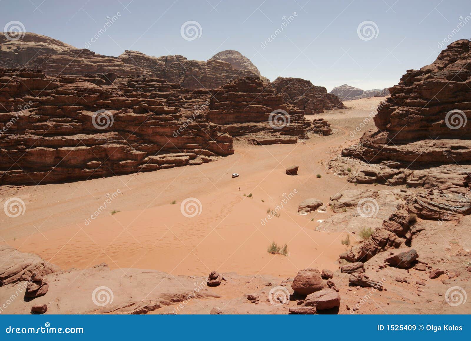 Red Sand Dune and Desert Landscape, Wadi Rum, Jordan Stock Image ...