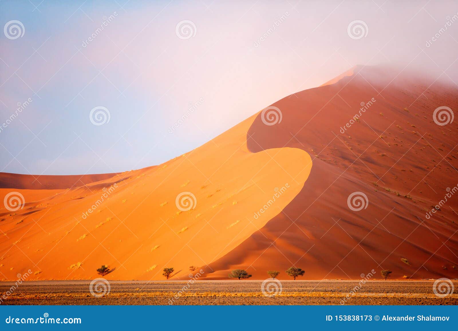 Red sand dunes of Namibia stock image. Image of africa - 153838173
