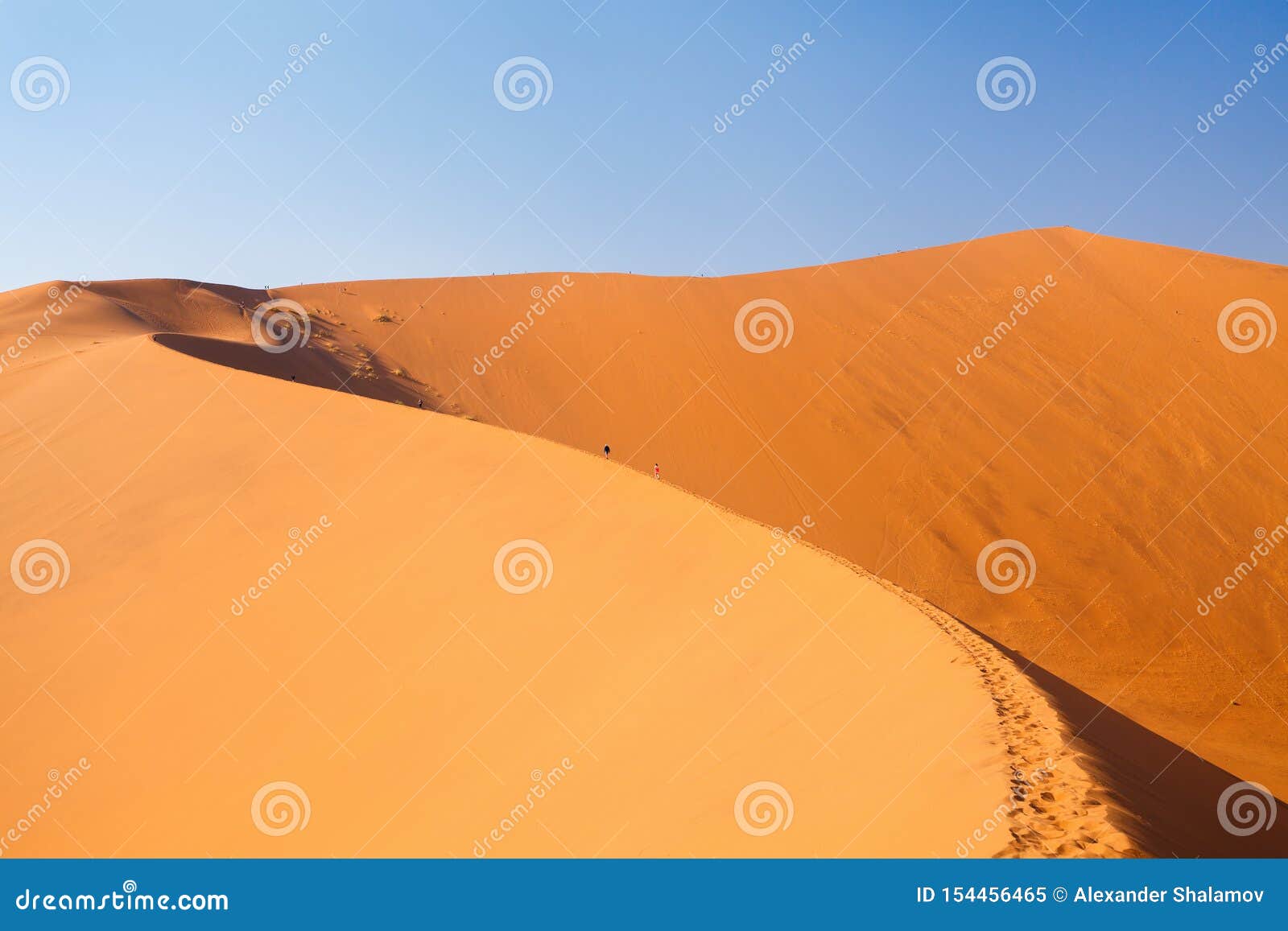 Red sand dunes of Namibia stock image. Image of high - 154456465