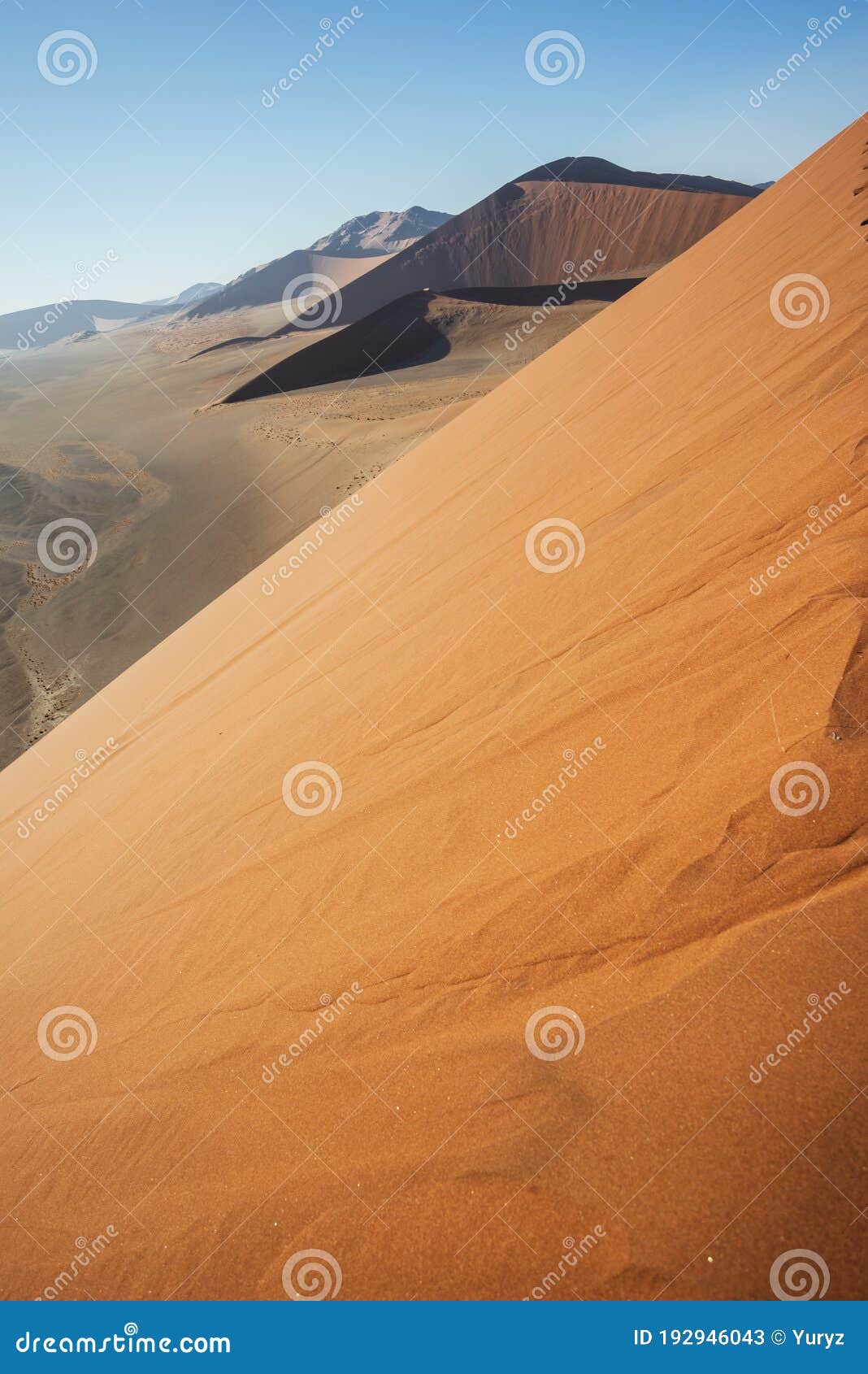 Red sand dunes stock image. Image of africa, morning - 192946043