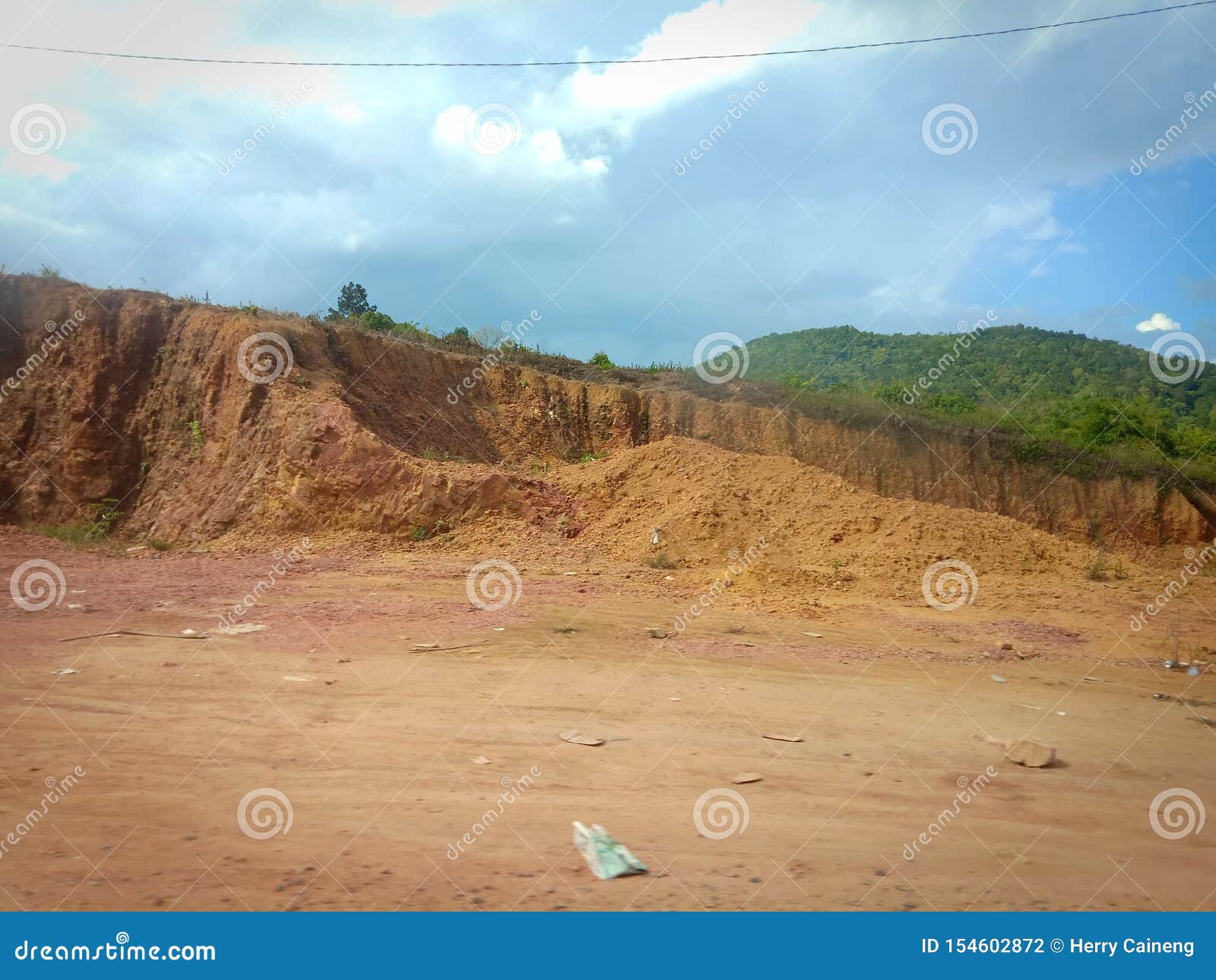 Red Sand and Forest with the Sky Beautiful Stock Photo - Image of ...