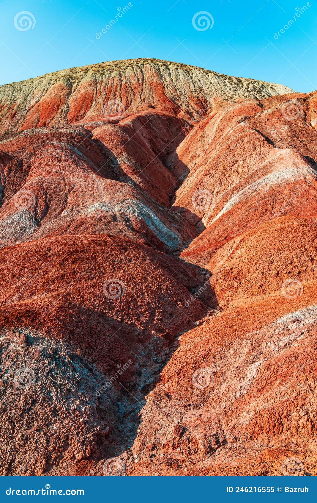 Red Sand Mountains in the Desert Area Stock Image - Image of nature ...