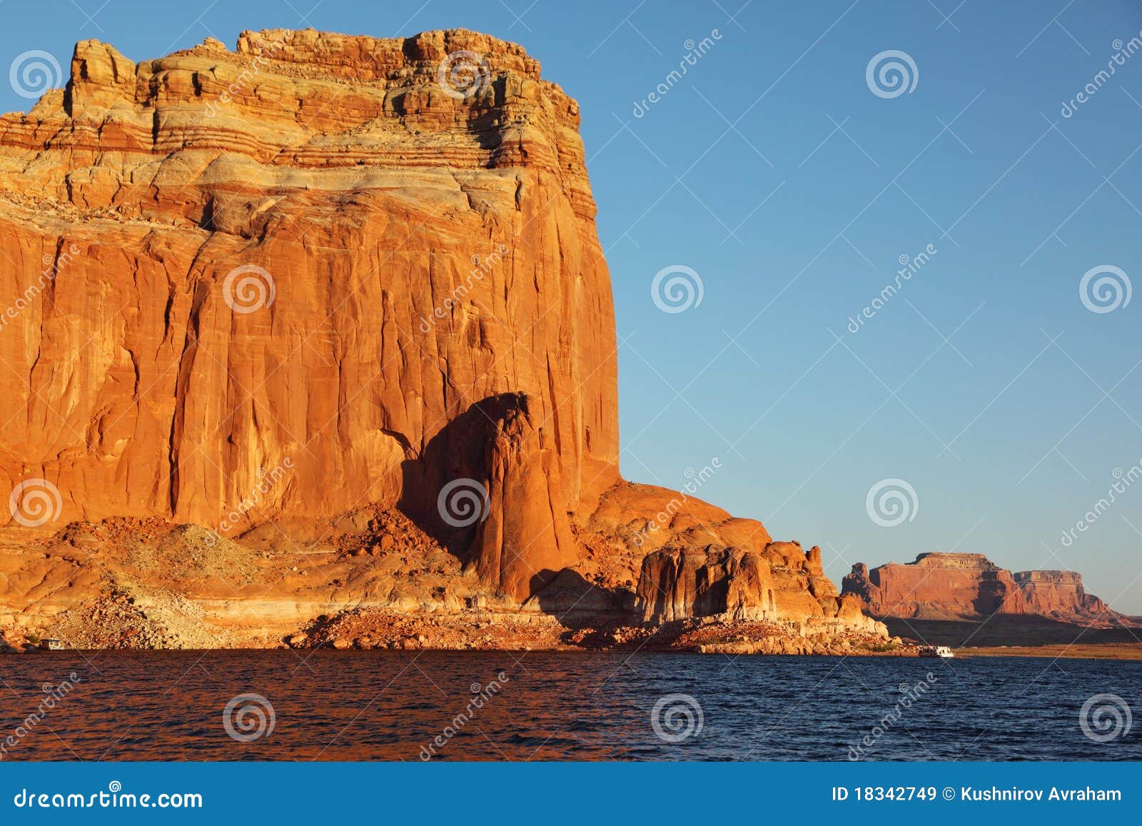 Red sandstone cliffs stock image. Image of west, reflection - 18342749