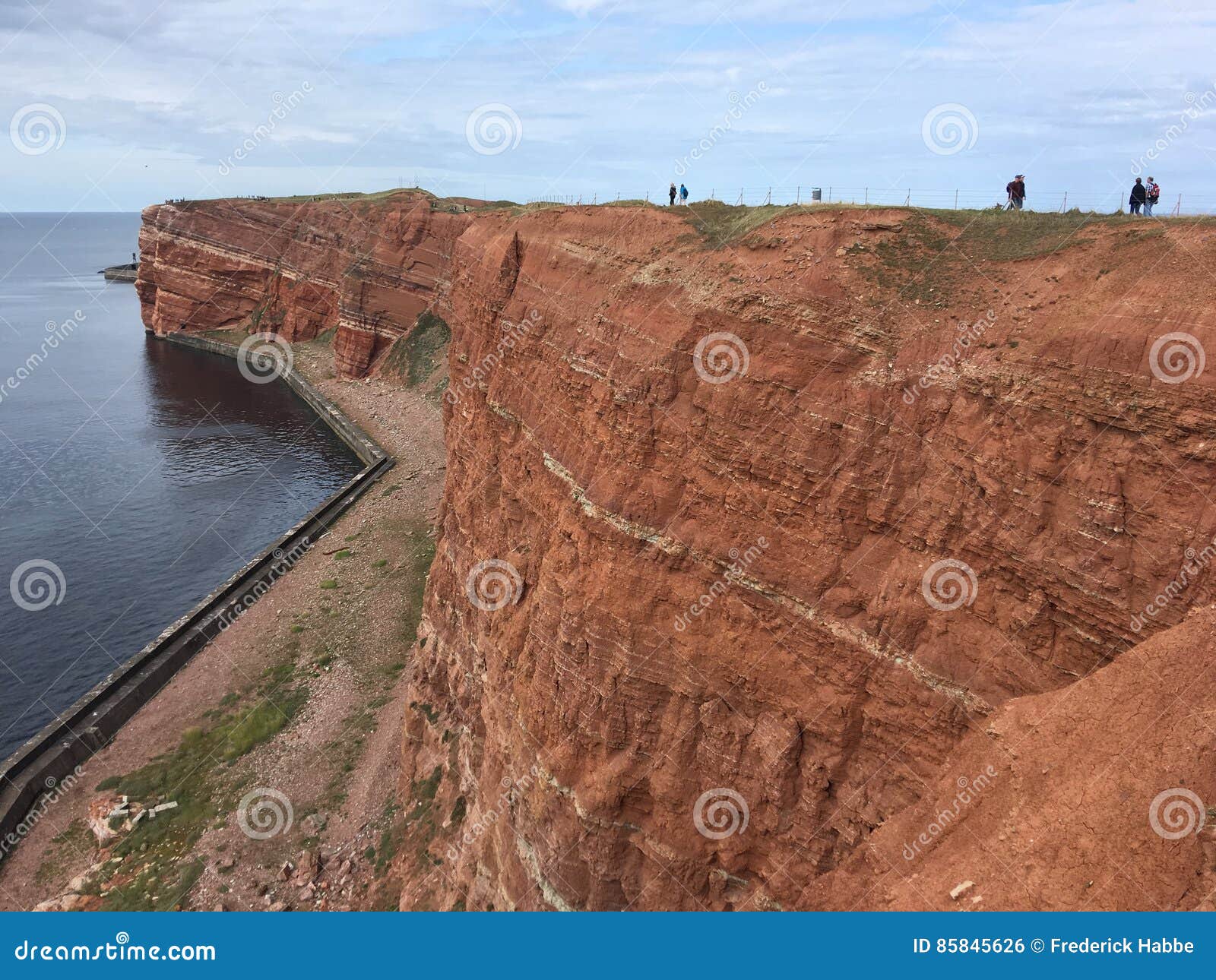 The Red Sandstone Cliffs on the Island of Heligoland Editorial Photo ...
