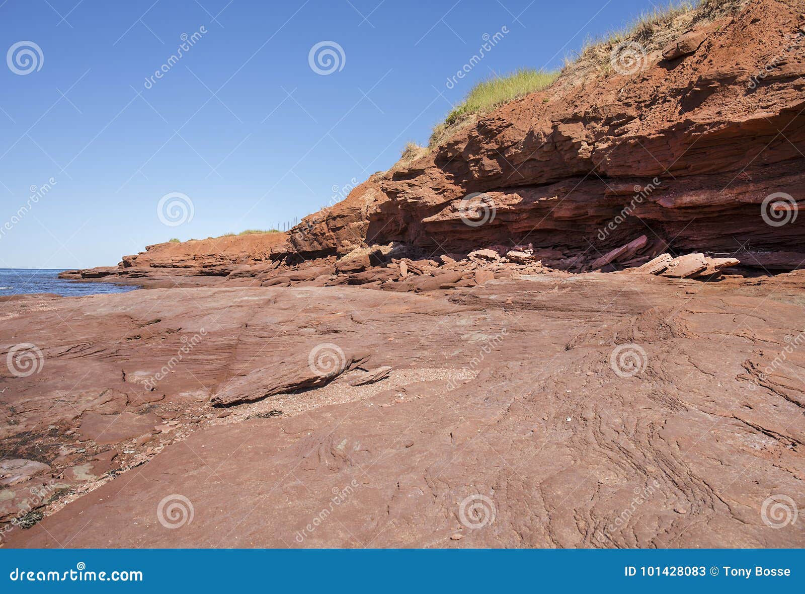 Red Sandstone Cliffs Up Close Stock Image - Image of ironoxide, erosion ...