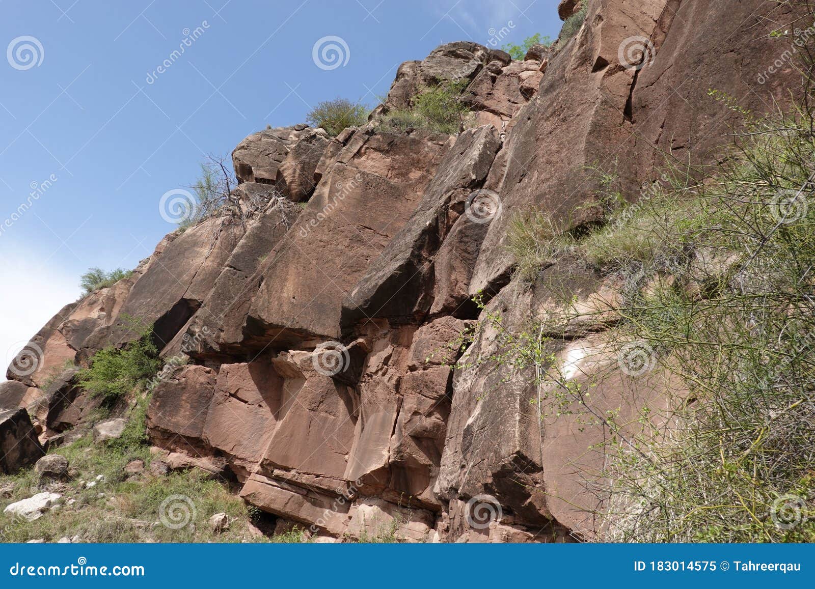 Red sandstone rocks stock image. Image of rocks, sandstone - 183014575
