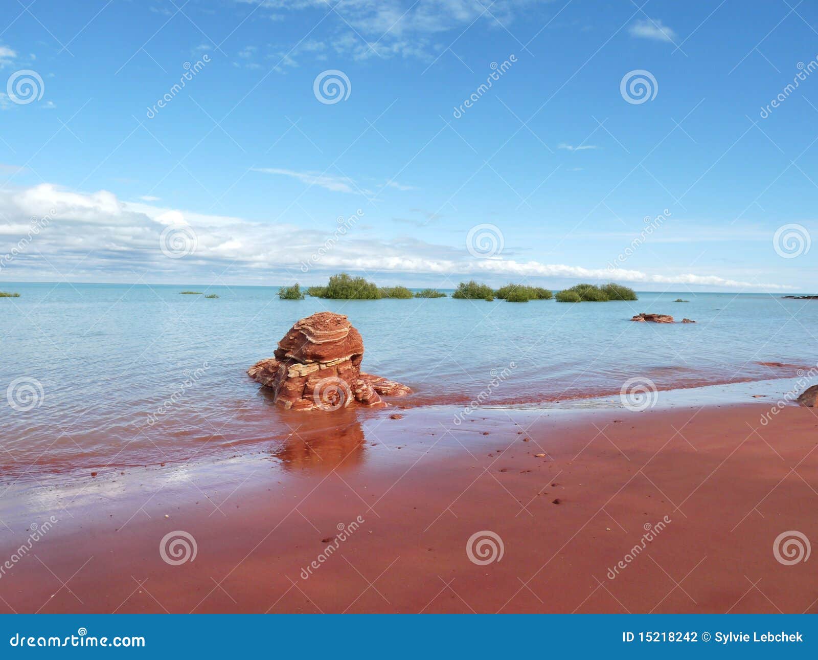Red sandy beach stock photo. Image of australia, sand - 15218242