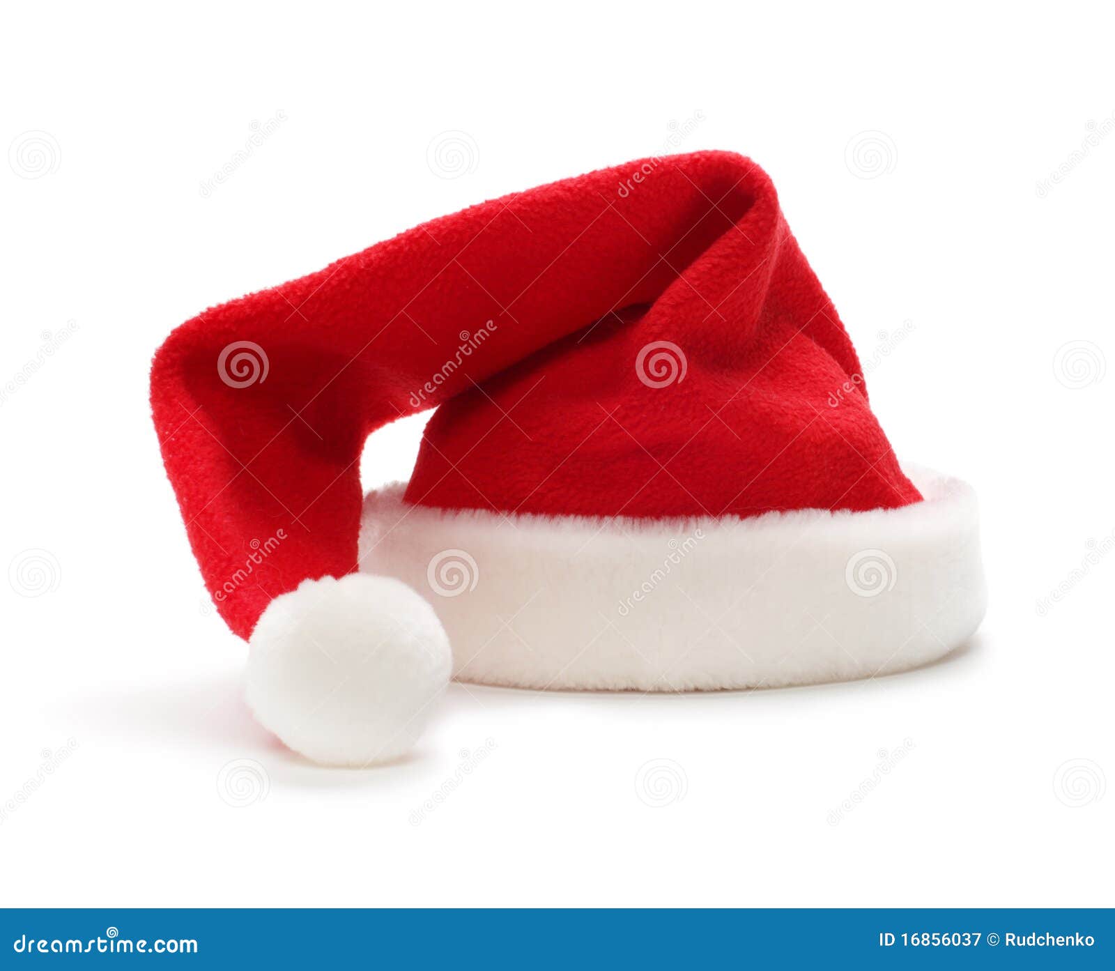 Red santa claus hat stock image. Image of present, isolated - 16856037
