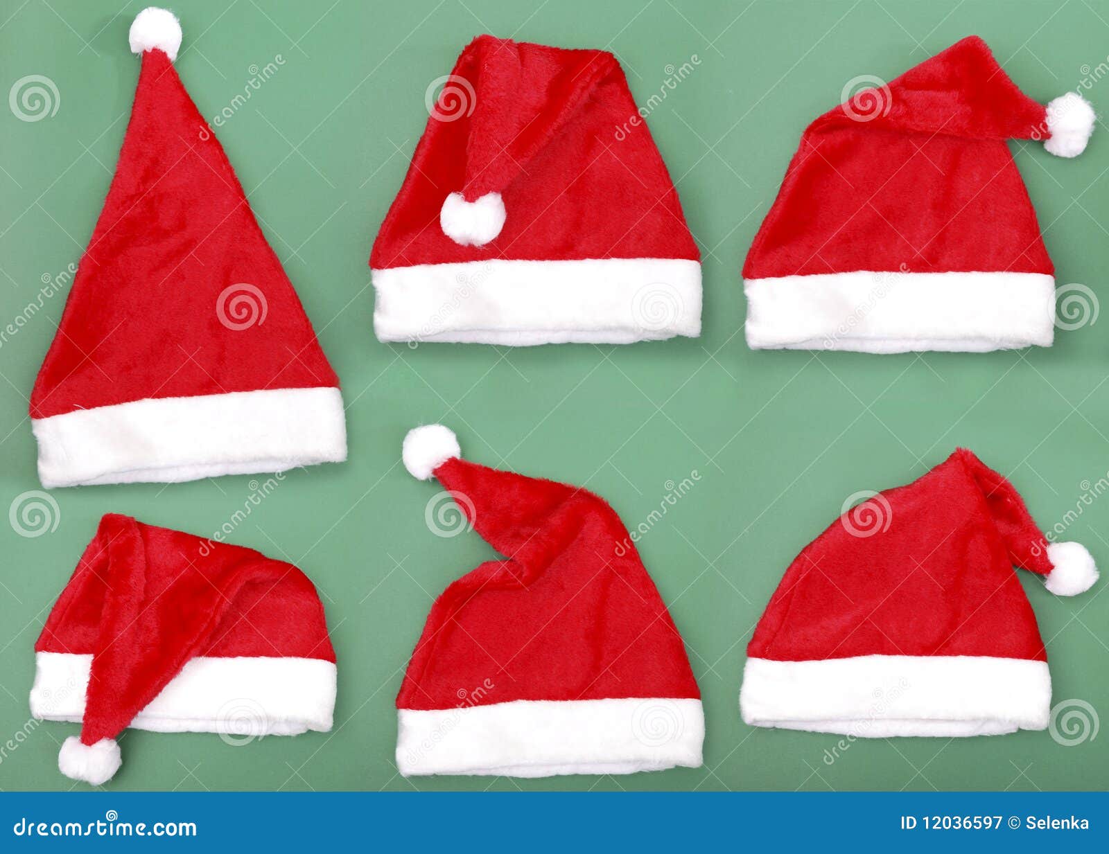 Red santa hats stock image. Image of celebration, seasonal - 12036597