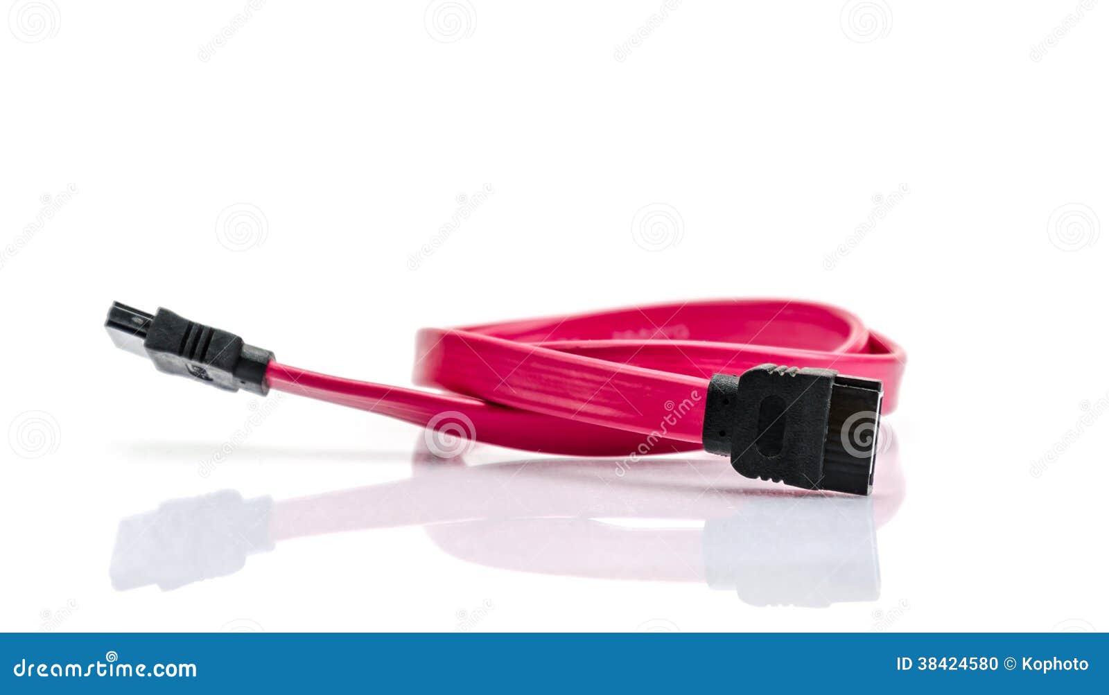 Red sata cable stock photo. Image of data, connection - 38424580