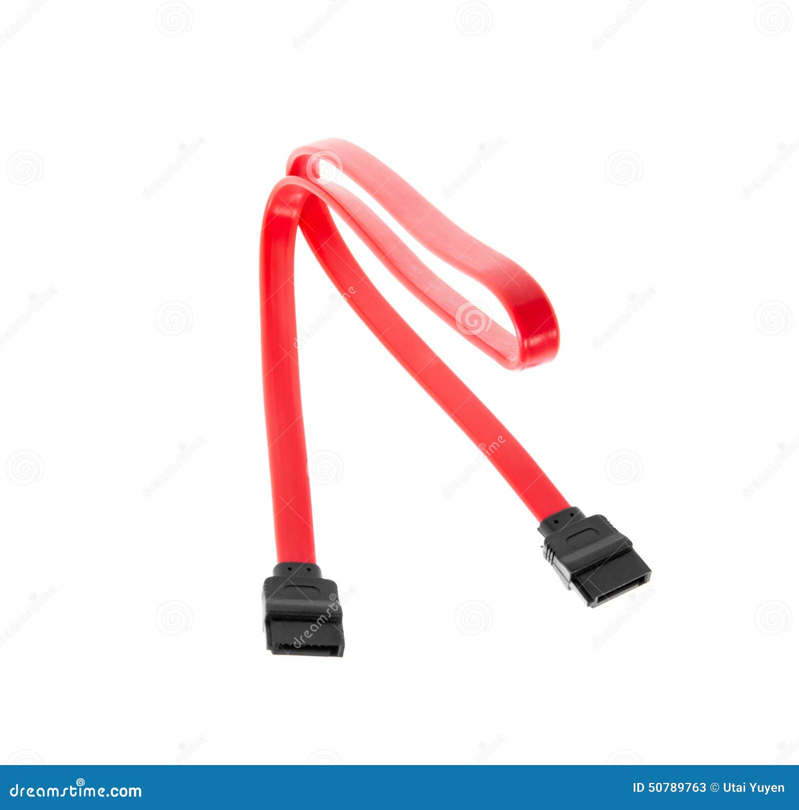 Red sata cable compute stock image. Image of computer - 50789763
