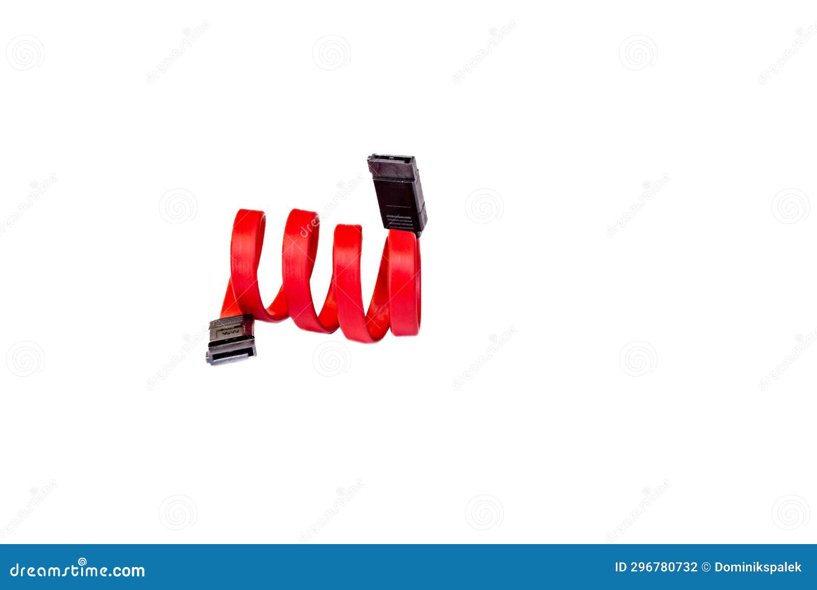 Red SATA Cable Connecting Computer Hard Drive Stock Photo - Image of ...