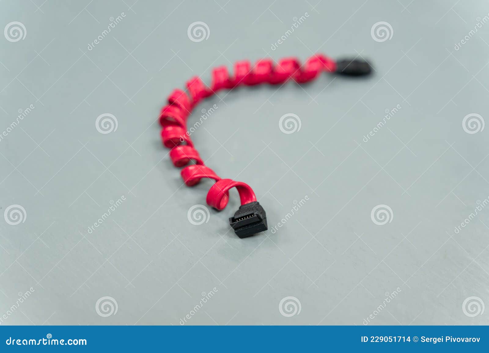 Red Sata Serial Advanced Technology Attachment Wire for Hard Drives and ...