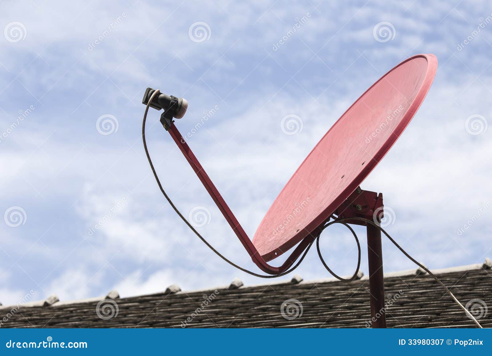 Red satellite stock image. Image of broadcast, media - 33980307