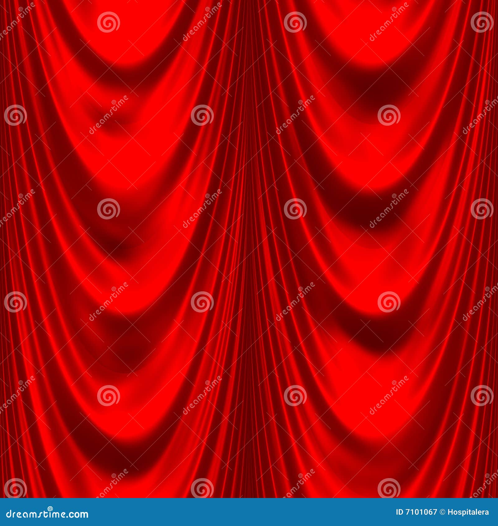Red satin big drape stock illustration. Illustration of flowing - 7101067