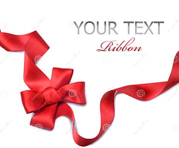 Red satin gift Bow. Ribbon stock photo. Image of braid - 17369628