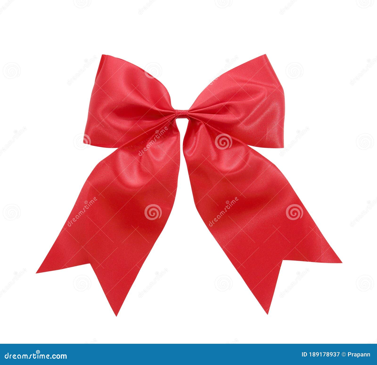 Red Satin Ribbon Bow Isolated on White Stock Image - Image of ...