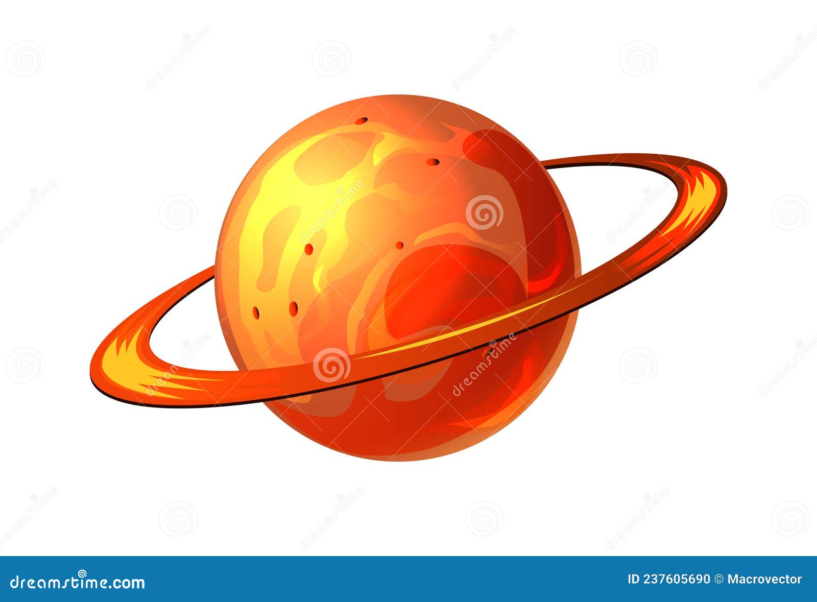 Red Saturn Cartoon Composition Stock Vector - Illustration of icon ...
