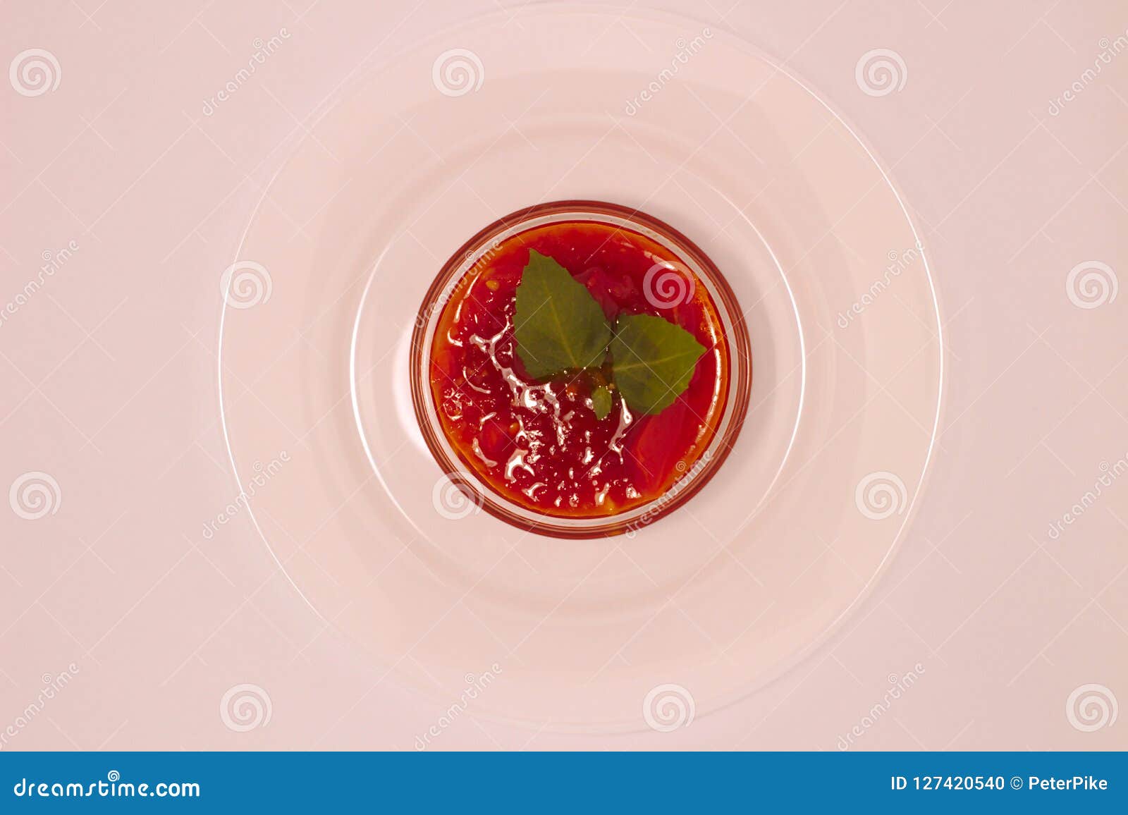 Red Sauce with Basil on a Plate Stock Photo - Image of isolated, sauce ...