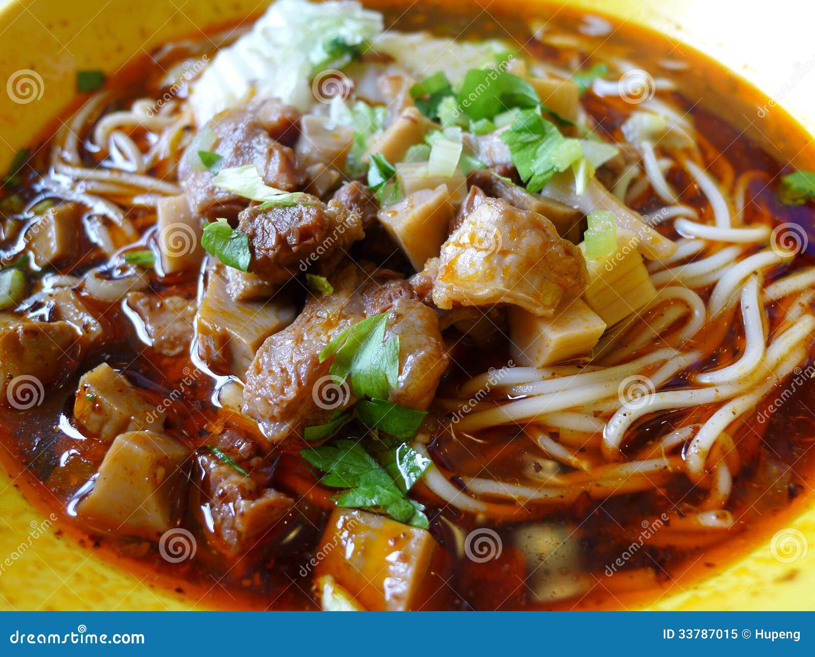 Red sauce beef noodles stock image. Image of asia, curve - 33787015