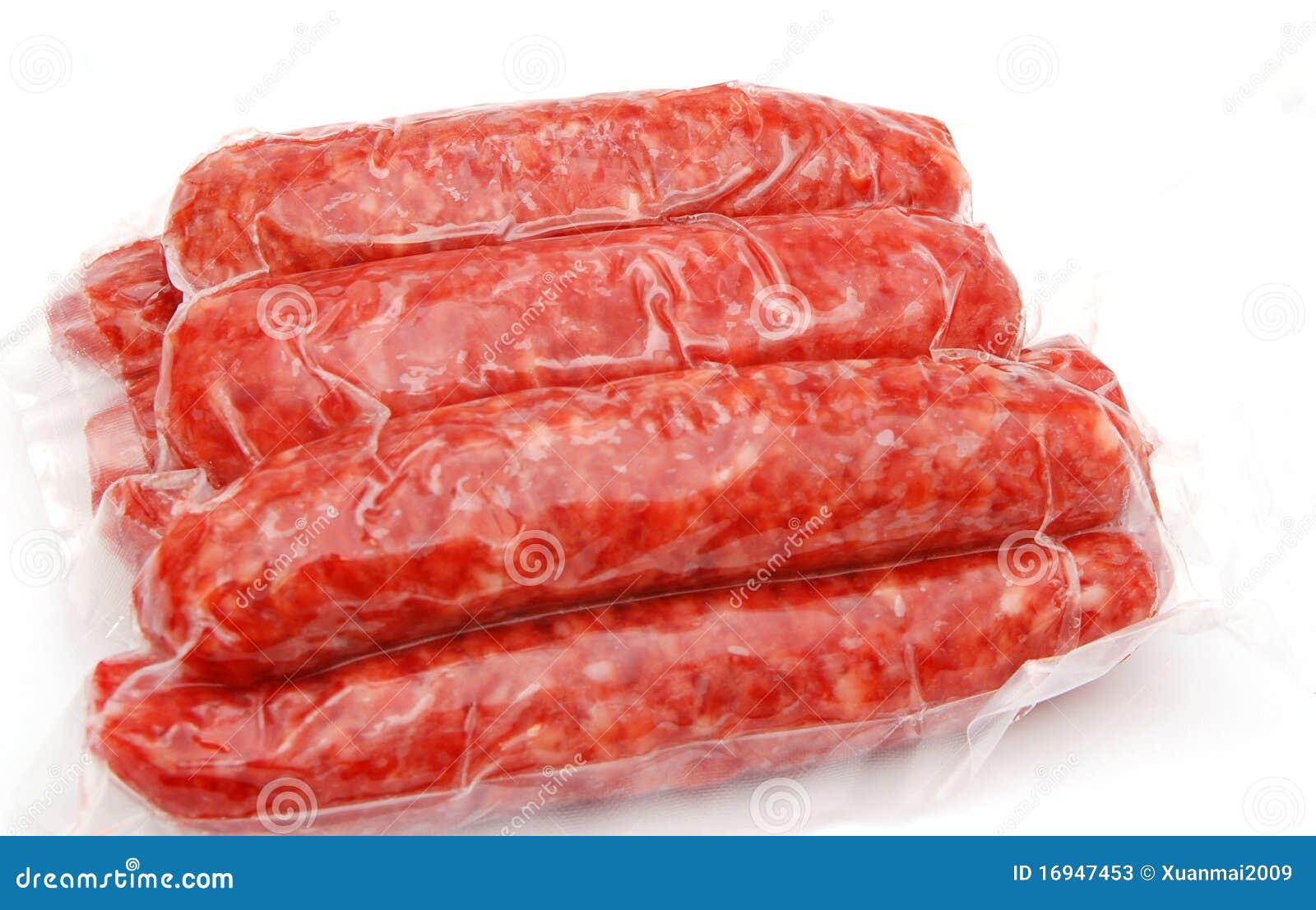 Red sausage of pork stock image. Image of macro, meal - 16947453
