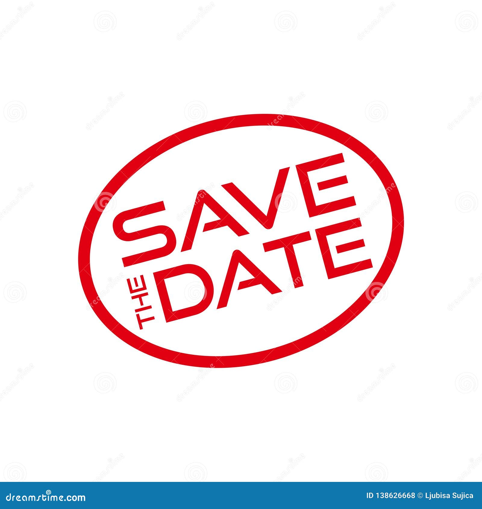 Red Save The Date Icon, Sign, Stamp Or Button Stock Illustration ...