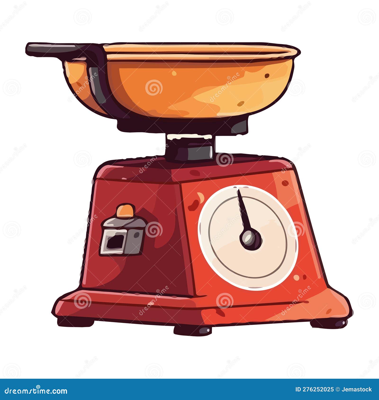 Red Scale Balance Kitchen Utensil Stock Vector - Illustration of ...
