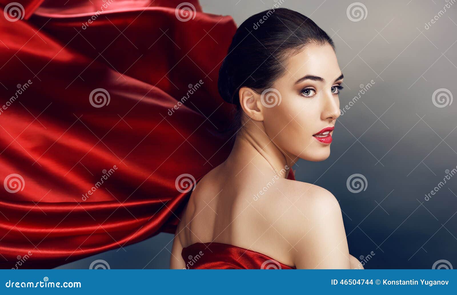 Red scarf stock photo. Image of attractive, young, fashion - 46504744