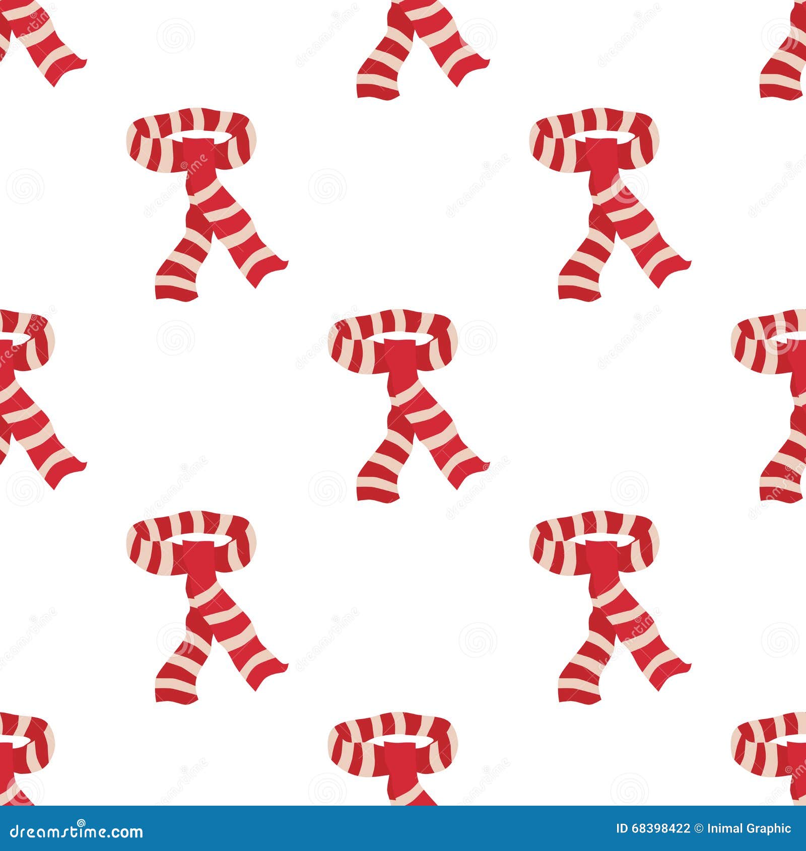 Red scarf seamless pattern stock vector. Illustration of clip - 68398422