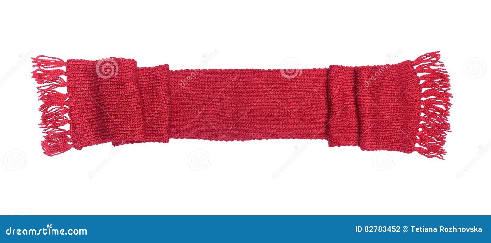 Red Scarf on a White Background. Stock Photo - Image of isolated ...