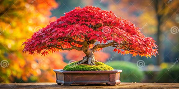 Red Scarlet Bonsai Maple Tree Acer Palmatum Bonsai Tree Of Trident