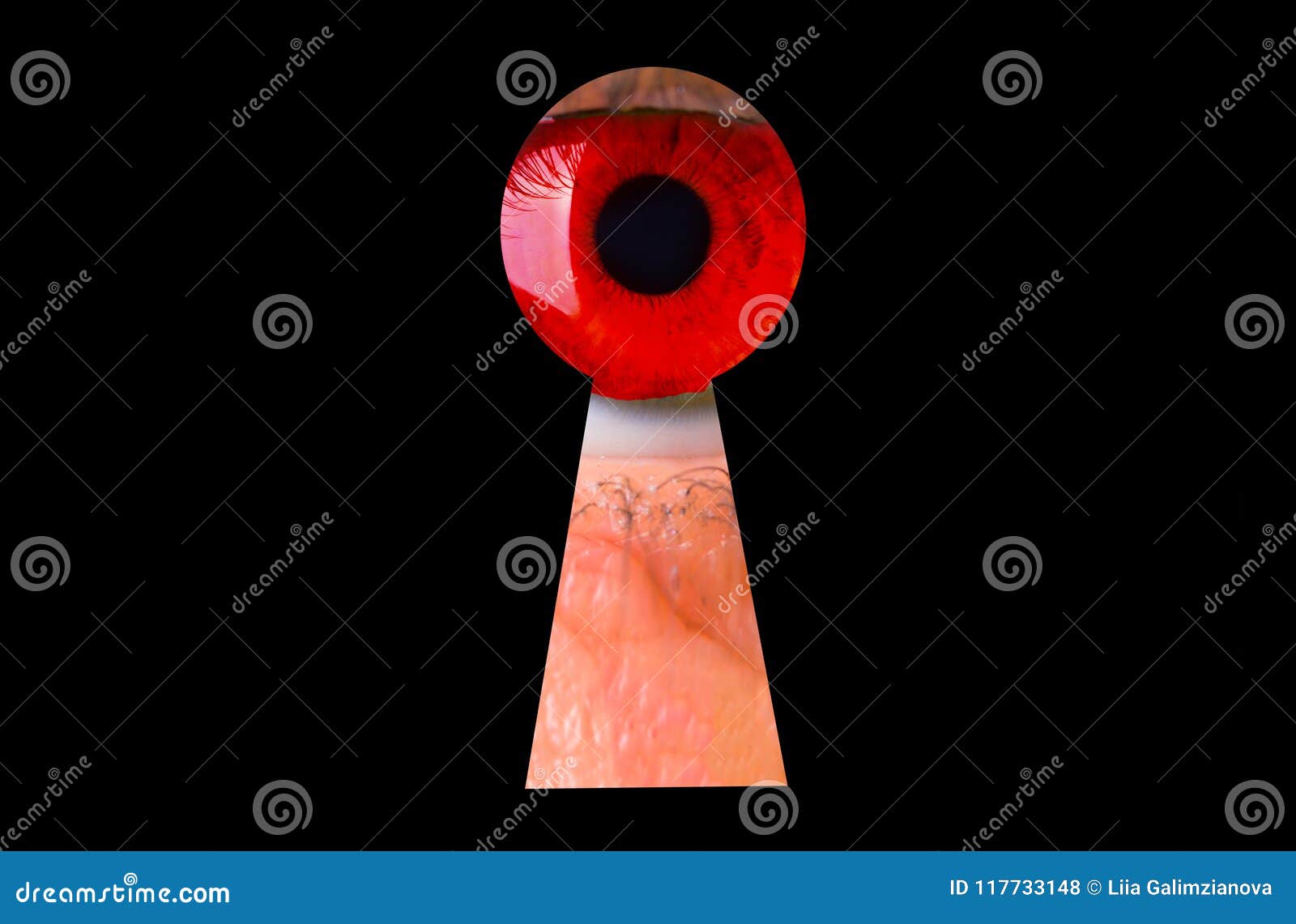 Red scary eye stock photo. Image of looking, peephole - 117733148
