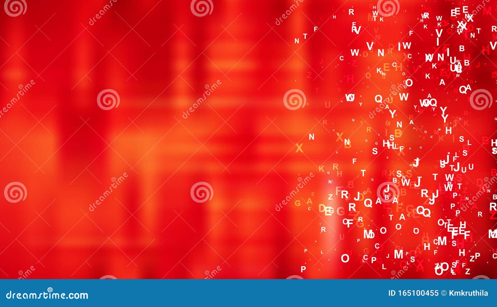 Red Scattered Alphabet Background Design Stock Vector - Illustration of ...