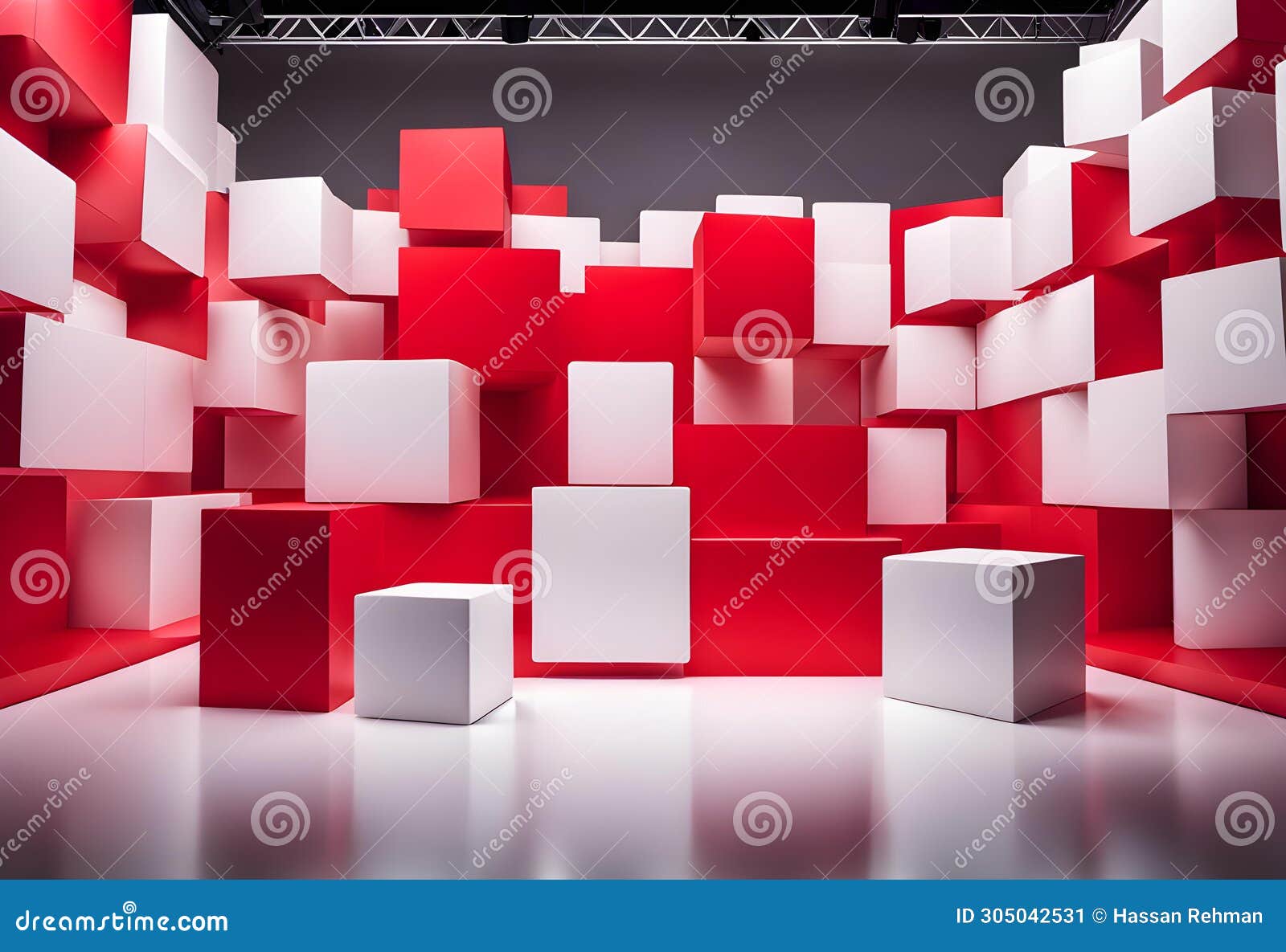Red Scene, Red Stage for Product Presentation Made Stock Illustration ...
