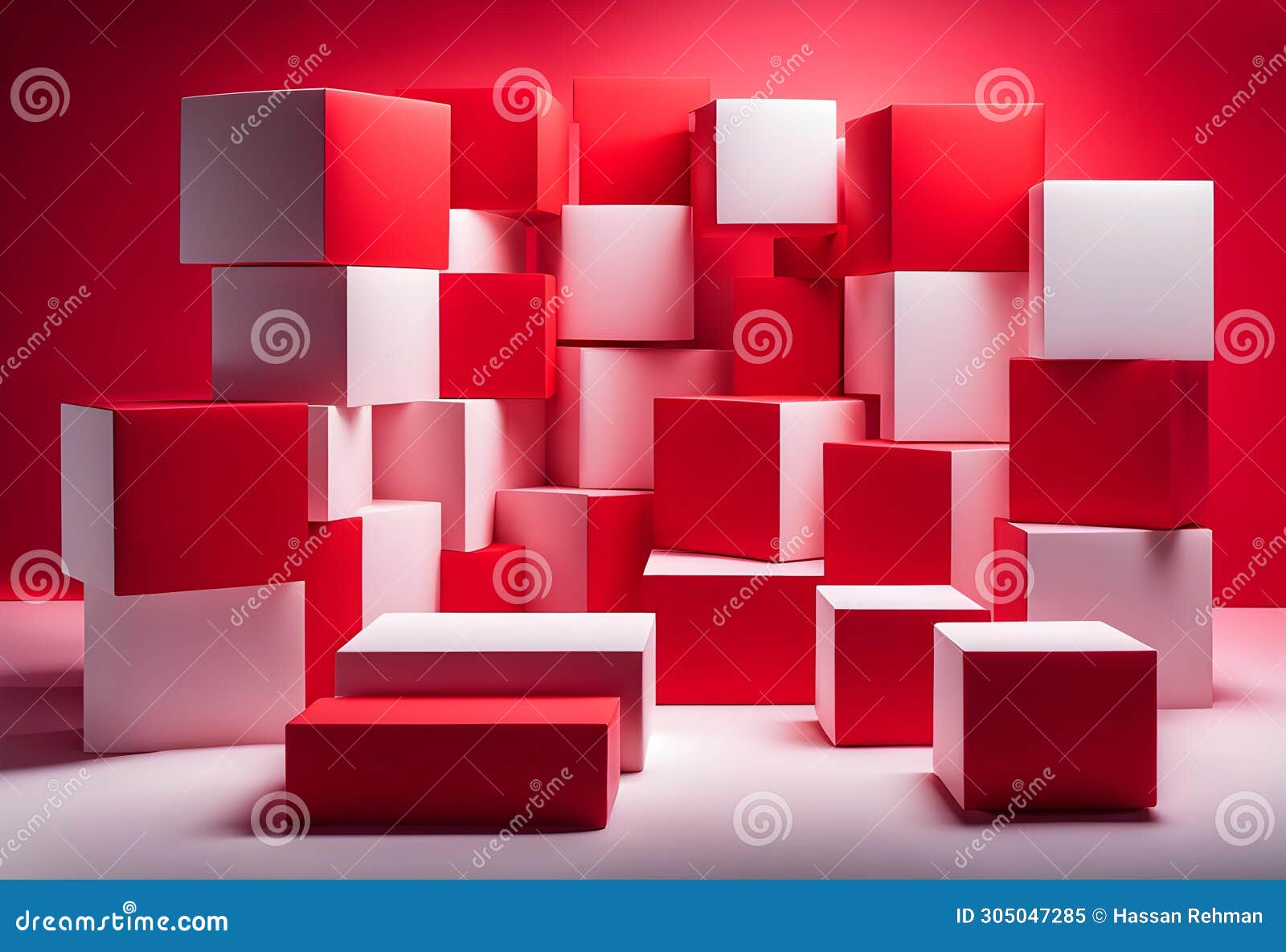 Red Scene, Red Stage for Product Presentation Made Stock Illustration ...