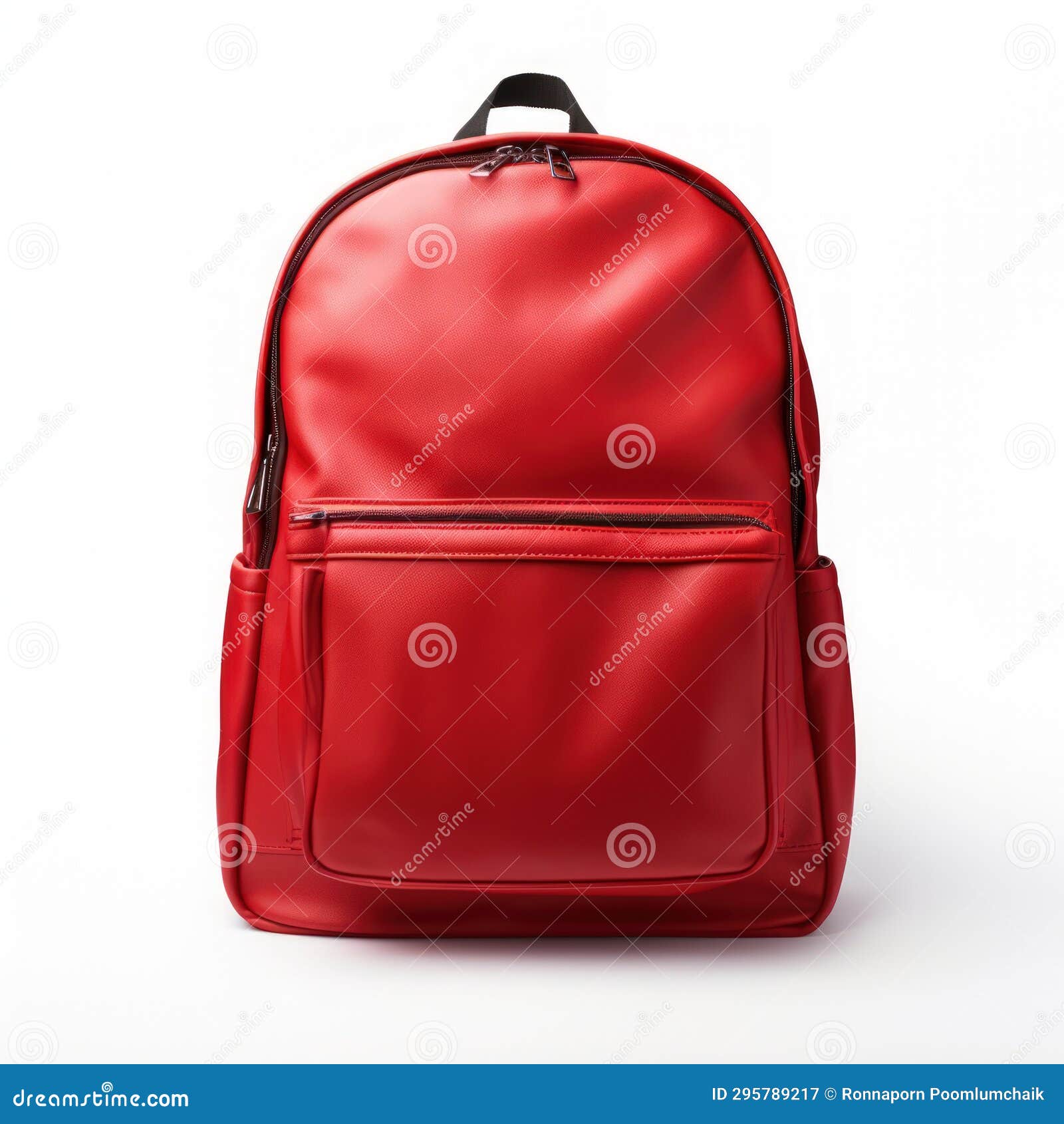 Red School Bag on a White Background Stock Illustration - Illustration ...